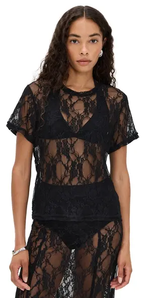 LE BOP Lace Tee - Black