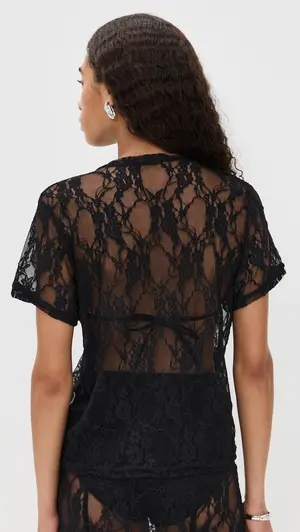 LE BOP Lace Tee - Black