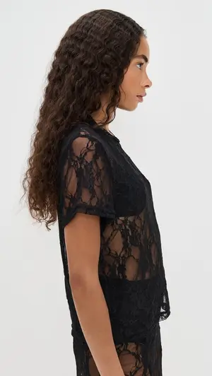 LE BOP Lace Tee - Black