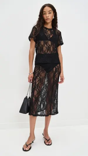 LE BOP Lace Tee - Black