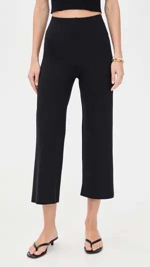 Commando Neoprene Cropped Wide-leg Pants