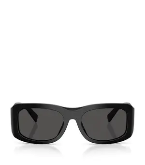 Dolce & Gabbana Acetate Rectangle Sunglasses - Black