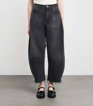FRAME The Bubble Crop Jeans - Navy