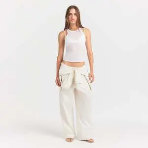 SKIMS Sheer Rib Tank Top - Snow