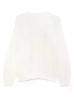 Closed Crew-neck Cardigan - Neutrals