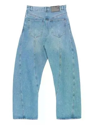 MUGLER Paneled Cotton Jeans