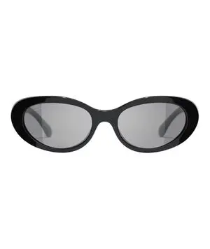 Chanel Oval Sunglasses - Black