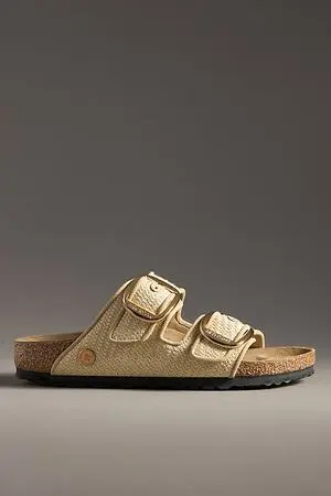 BIRKENSTOCK Arizona Big Buckle Raffia Sandals - Natural