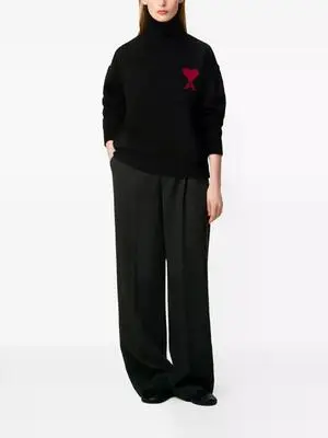 Ami De Coeur Funnel-neck Wool Sweater
