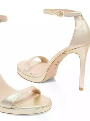 STUART WEITZMAN Platform Ankle-strap Sandals - Gold