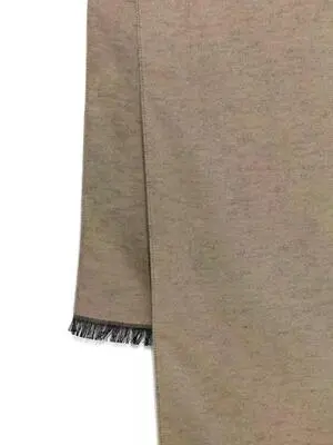 Emporio Armani Fringed Silk Scarf - Neutrals