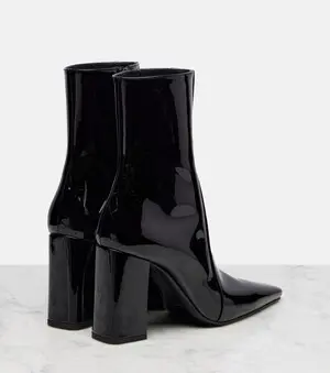Saint Laurent Rainer 90 Patent Leather Ankle Boots
