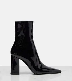 Saint Laurent Rainer 90 Patent Leather Ankle Boots