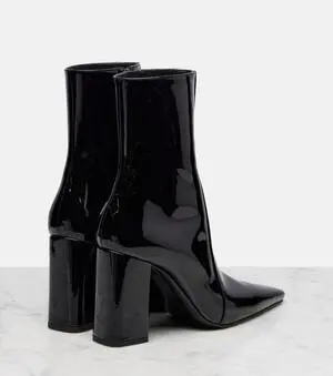 Saint Laurent Rainer 90 Patent Leather Ankle Boots