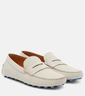 TOD'S Gommino Macro Leather Driving Shoes - White