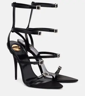 Saint Laurent Nuit 110 Crêpe Satin Sandals