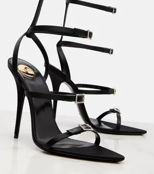 Saint Laurent Nuit 110 Crêpe Satin Sandals