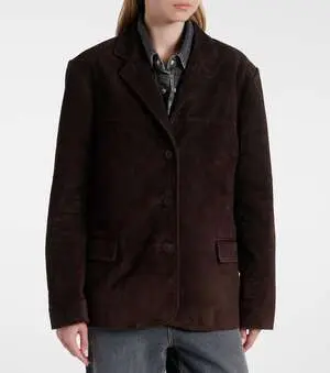 Staud Corrine Suede Jacket - Brown