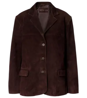 Staud Corrine Suede Jacket - Brown