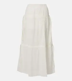 TOTEME Cotton Maxi Skirt - White