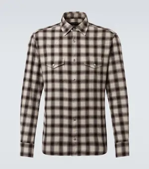 TOM FORD Tom Ford Checked Cotton-blend Shirt