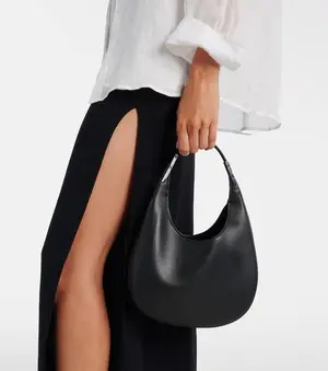 Savette Florence Small Leather Shoulder Bag - Black