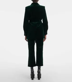 Saint Laurent Saharienne Cotton Velvet Jacket - Green