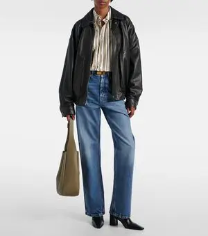 Saint Laurent Rainer Leather Ankle Boots