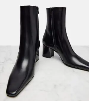 Saint Laurent Rainer Leather Ankle Boots
