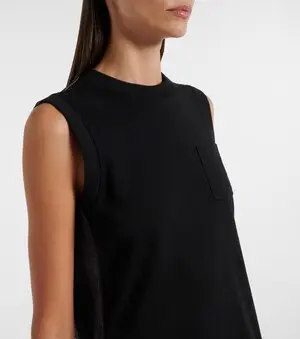 Sacai Knitted Cotton Minidress