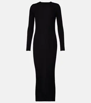 Khaite Sigrid Wool Maxi Dress - Black