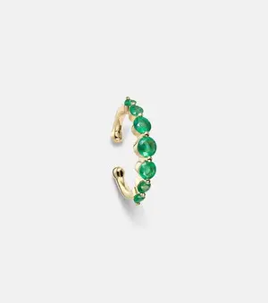 Shay Jewelry 18k Yellow Ear Cuff With Emeralds - Gold