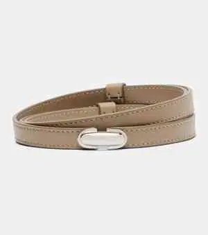 Savette Symmetry Leather Belt - Beige