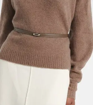 Savette Symmetry Leather Belt - Brown