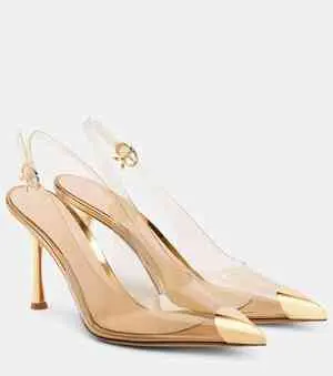 GIANVITO ROSSI Diana 85 Pvc Slingback Pumps - Gold