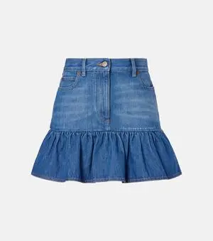 Denim Ruffle Skirts