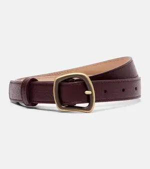 Gabriela Hearst Simone Leather Belt - Burgundy