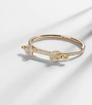 ANANYA 18kt Yellow Diamond And Quartz Chakra Icon Bracelet