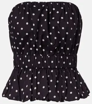 Posse Aurelia Polka-dot Top - Black