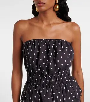 Posse Aurelia Polka-dot Top - Black
