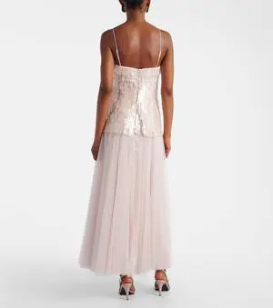 Simkhai Maxine Sequined Maxi Dress