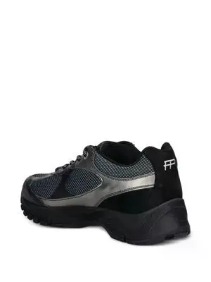 Filling Pieces Metallic-panel Mesh Sneakers - Black