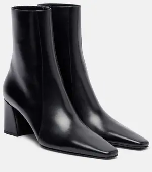 Saint Laurent Rainer Leather Ankle Boots