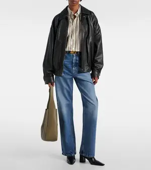 Saint Laurent Rainer Leather Ankle Boots