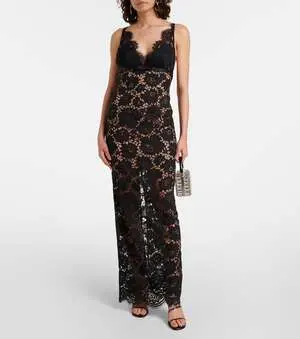 SELF-PORTRAIT Floral Lace Maxi Dress