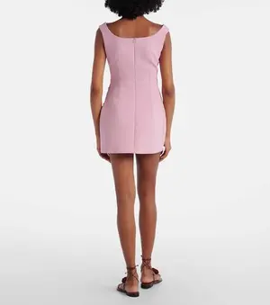 Magda Butrym Floral-applique Wool-blend Minidress