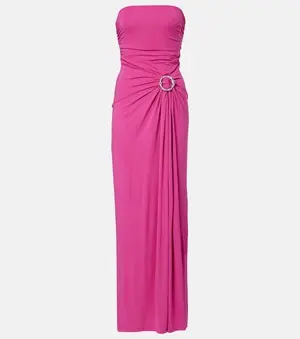 Simkhai Emma Gathered Jersey Bustier Dress