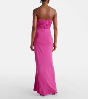 Simkhai Emma Gathered Jersey Bustier Dress