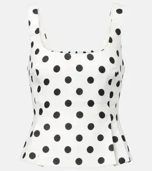 Posse Rosalie Polka-dot Linen Top - Multicoloured