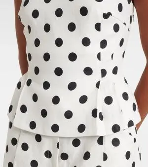 Posse Rosalie Polka-dot Linen Top - Multicoloured